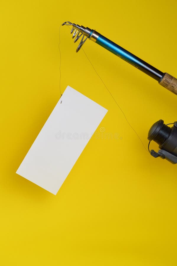 Blank Piece of Red Paper at the Fishhook Stock Photo - Image of crave ...