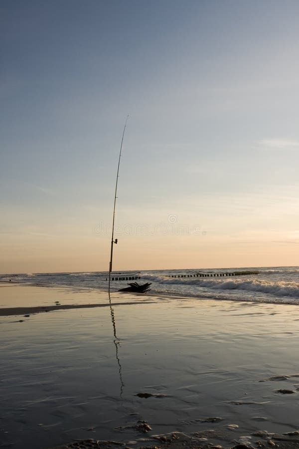 Fishing Pole stock photo. Image of pastime, coastline - 2342698