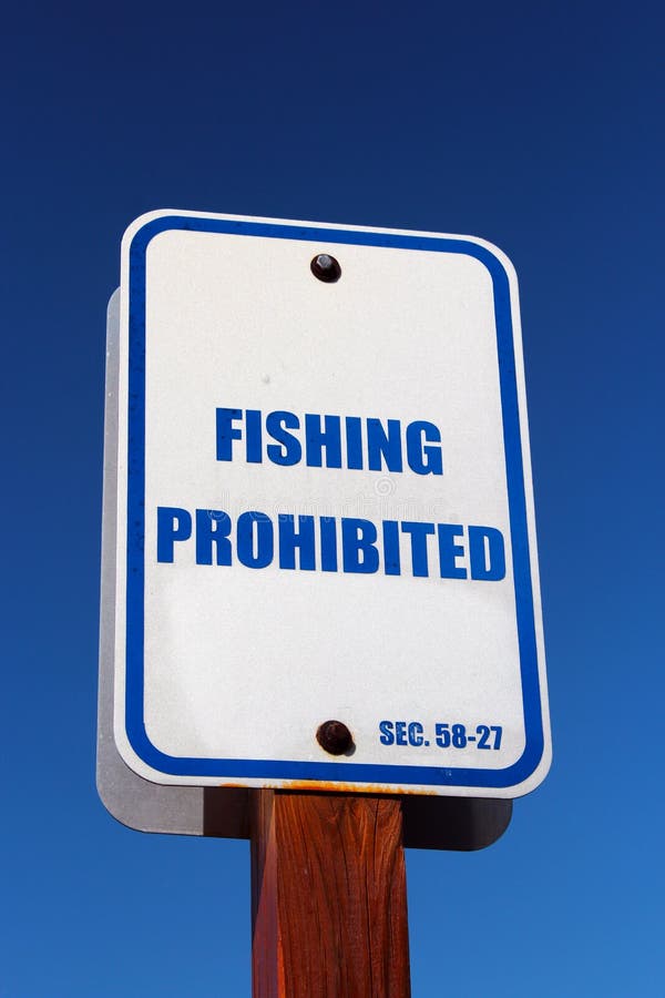 Fishing Prohibited Sign stock image. Image of sport, fish - 31598123