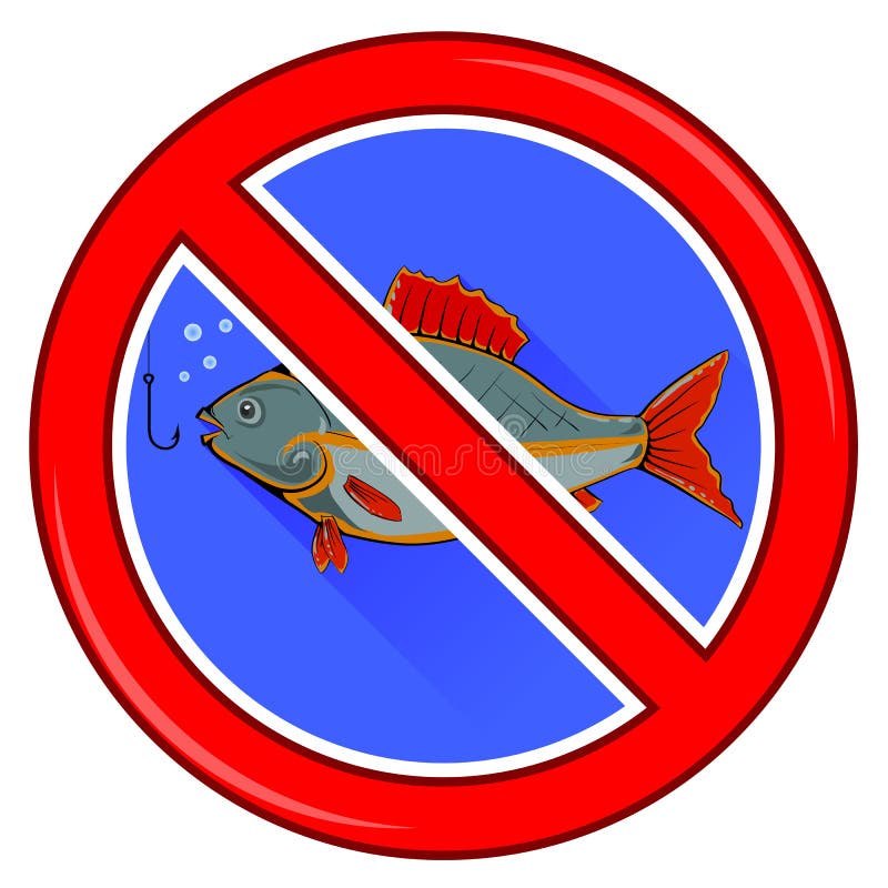 Fishing Prohibited Sign stock vector. Illustration of fisherman - 71499593