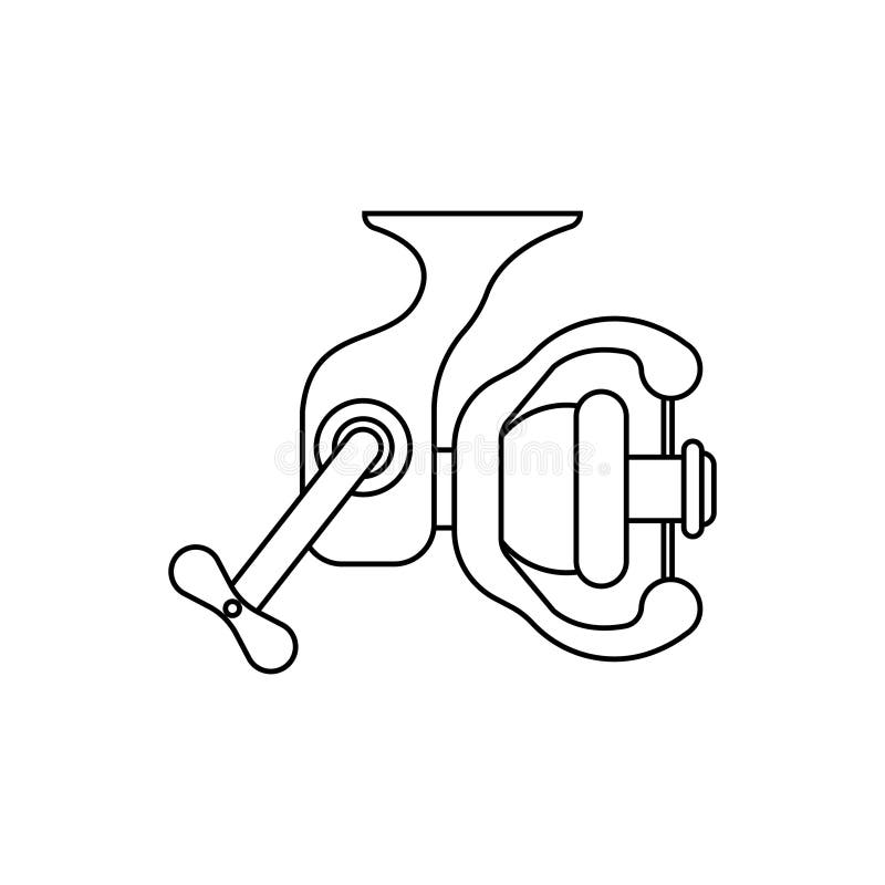 Fishing reel icon stock vector. Illustration of hobby - 385109682