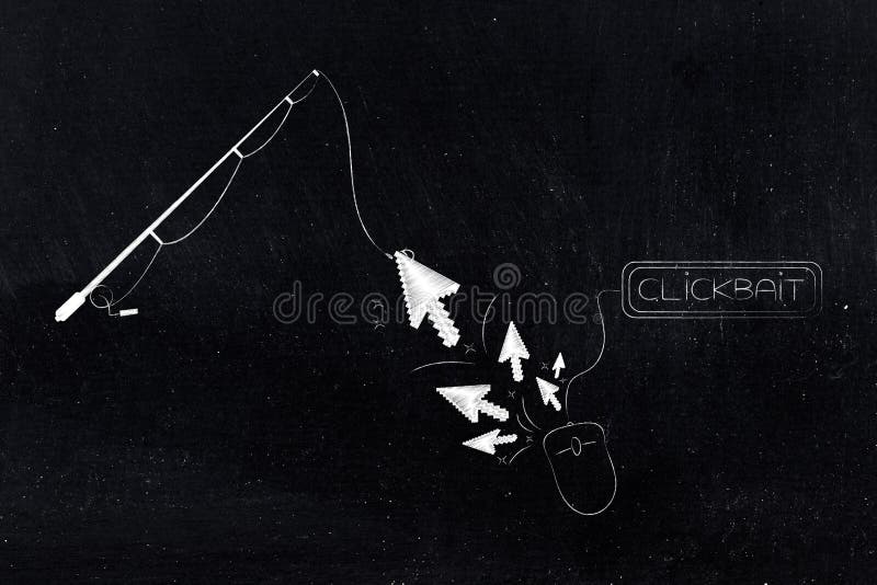 Fishing Rod Catching Pointer from a Computer Mouse with Clickbait ...