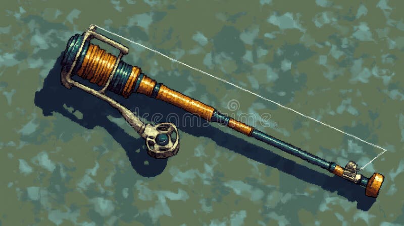 Fishing Rod, Digital Art stock illustration. Illustration of technology ...