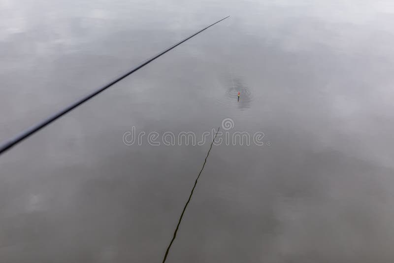 Texture of Water at Lake with Fishing Rod Stock Photo - Image of ...