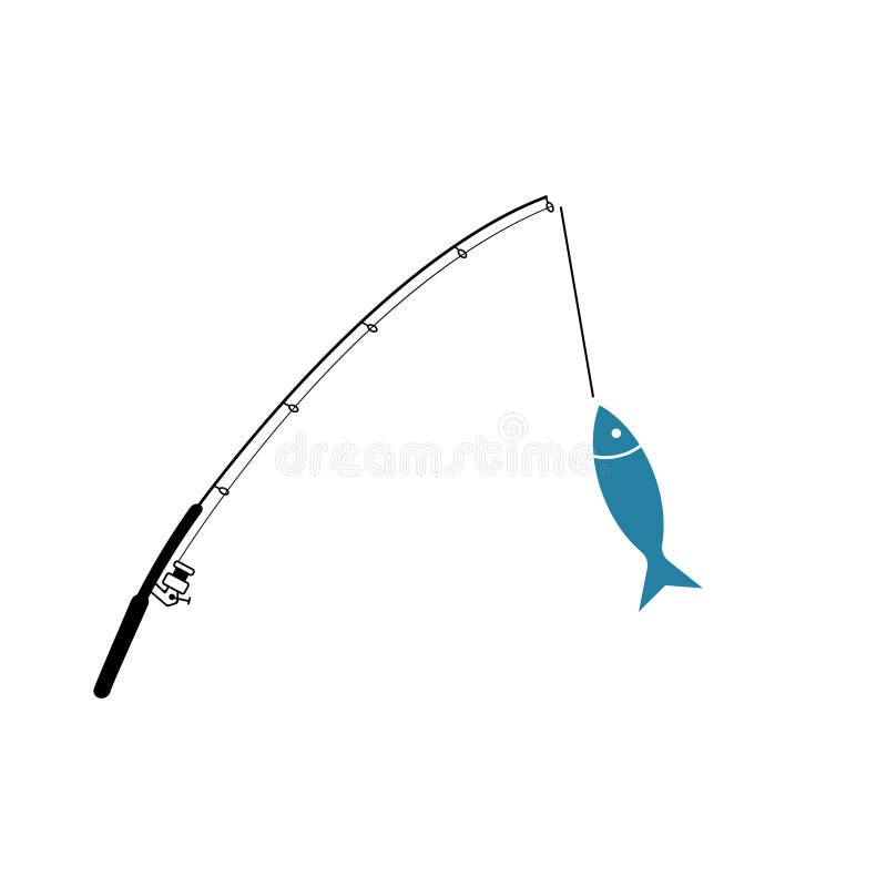 Fishing Rod Icon Design Template Vector Isolated Stock Illustration ...