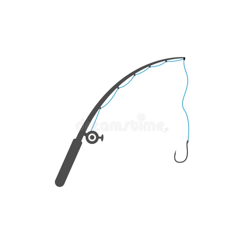 Fishing Rod Icon Design Template Vector Isolated Illustration Stock ...