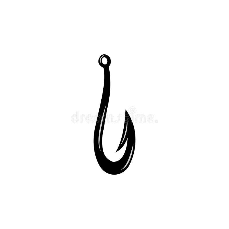 Fishing rod icon logo stock illustration. Illustration of silhouette ...
