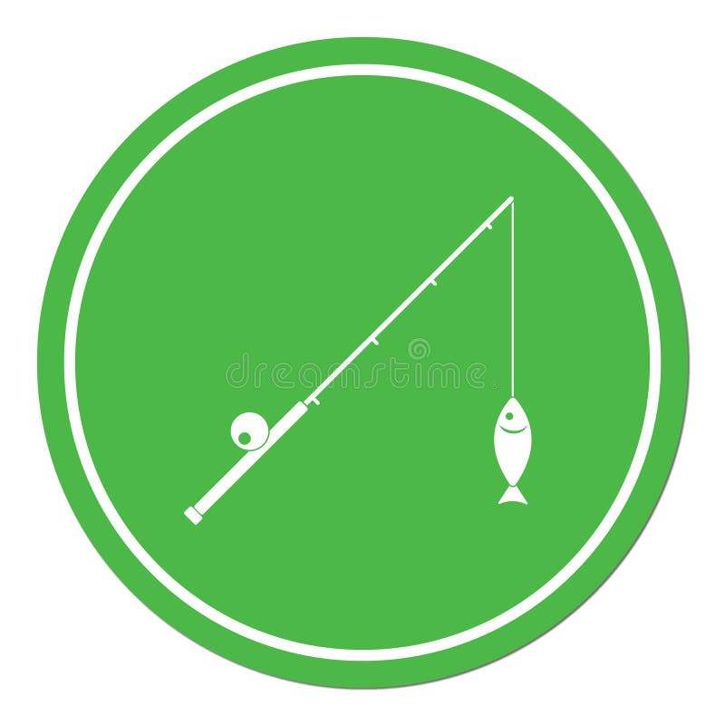 Fishing rod icon stock vector. Illustration of long, graphic - 91591207