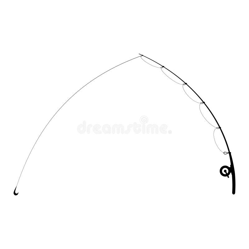Fishing Rod Icon Vector. Fishing Illustration Sign. Fish Symbol or Logo ...