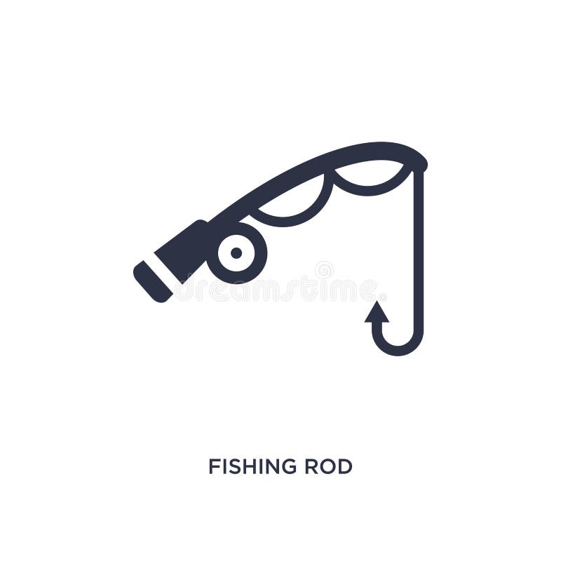 Fishing Rod Icon on White Background. Simple Element Illustration from ...