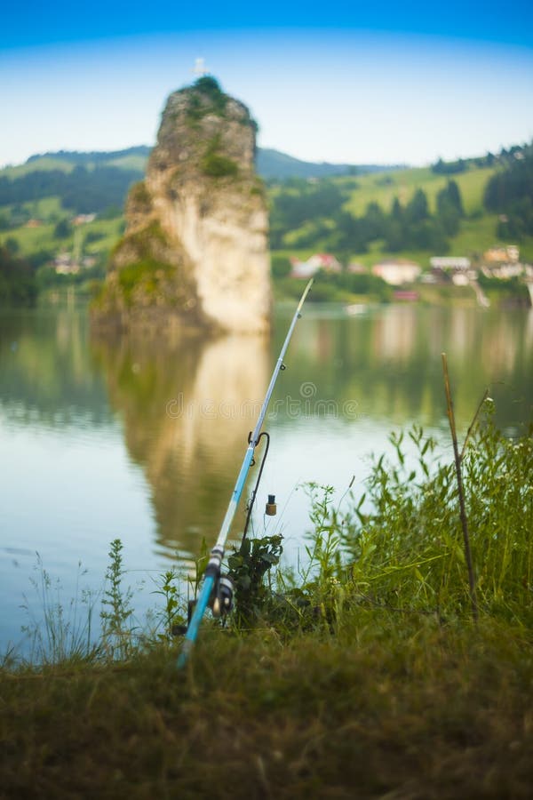 Fishing rod outdoor stock photo. Image of lake, casting - 150838356