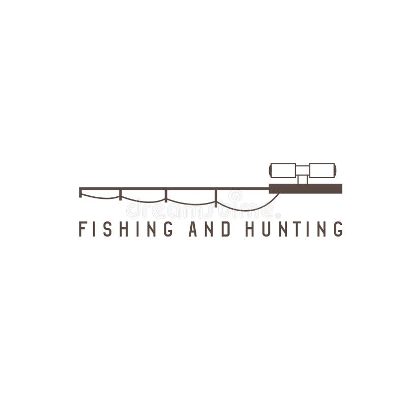Fishing Rod and Optical Sight Abstract Vector Stock Vector ...