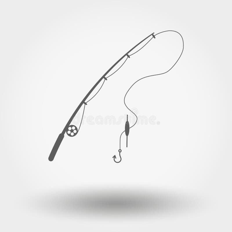 Fishing rod stock vector. Illustration of summer, abstract - 53400432