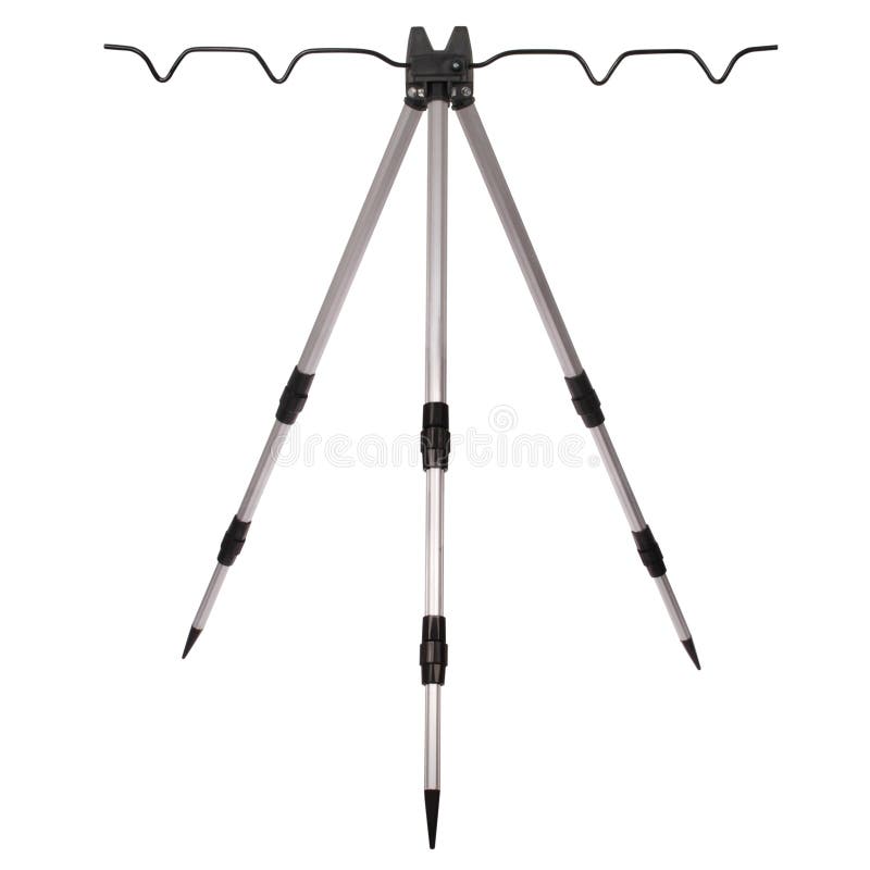 Fishing Rod System Tripod (Clipping Path) Stock Image - Image of bodies ...