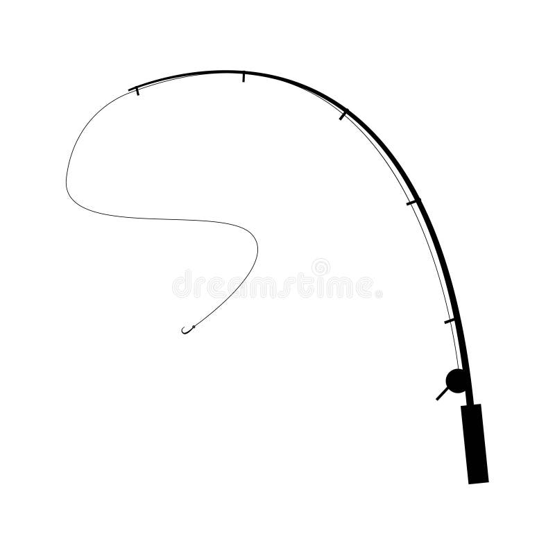 Fishing Rod Vector Graphic Design Illustration Template Stock Vector ...