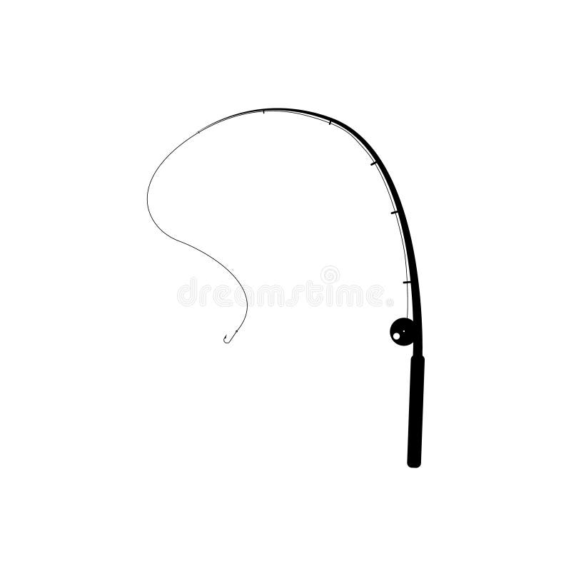 Fishing rod vector stock vector. Illustration of bait - 220302778