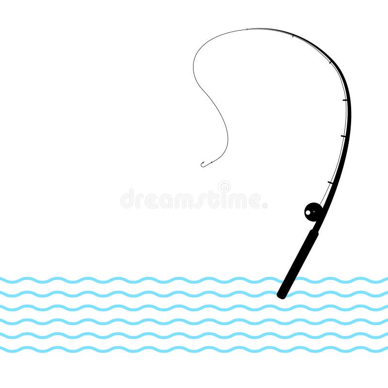 Fishing rod vector stock vector. Illustration of hobby - 231221043