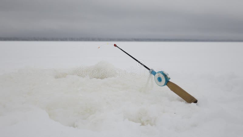 Fishing Rod for Fishing in Winter. Sport and Relaxation. Stock Photo ...