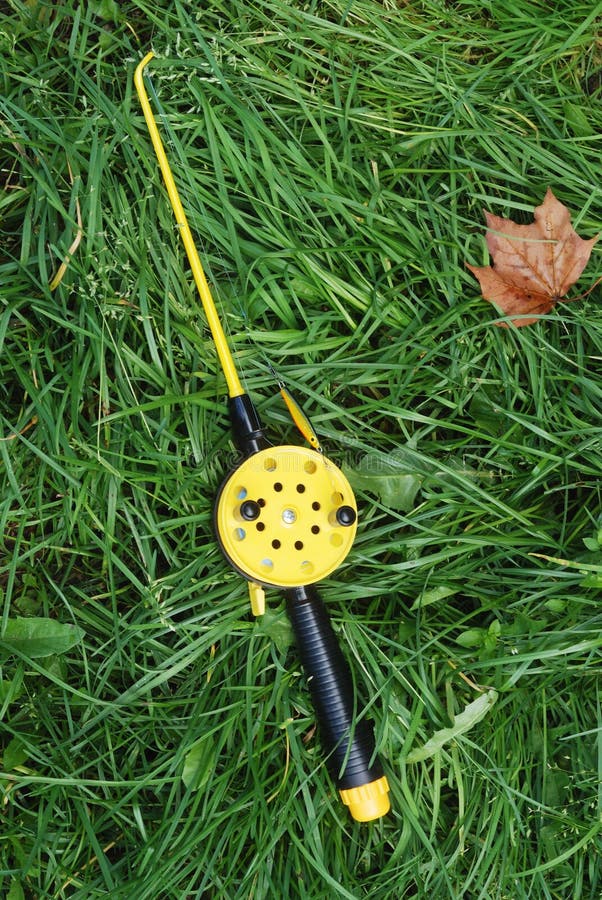 Fishing Rod with Yellow Reel Stock Photo - Image of fish, nature: 22288690