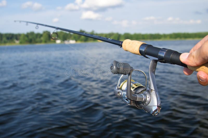 Fishing with rode stock photo. Image of reel, object - 33016780