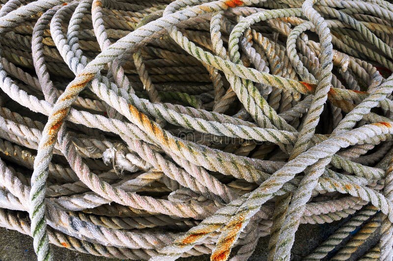 Fishing ropes stock image. Image of cable, twist, harbor - 37849545