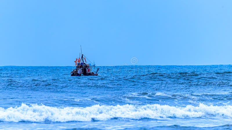 Fishing Ships Sailing in Sea Stock Photo - Image of lake, fish: 251181016