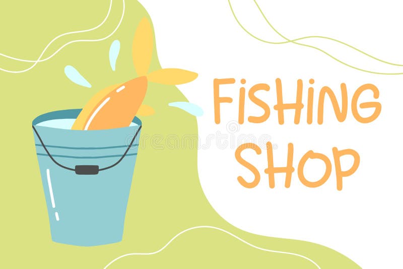 Fishing Shop. Flyer for a Fishing Store Stock Vector - Illustration of ...