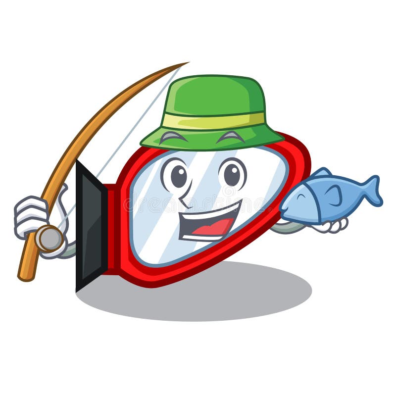 Fishing Side Mirror in a Cartoon Box Stock Vector - Illustration of ...