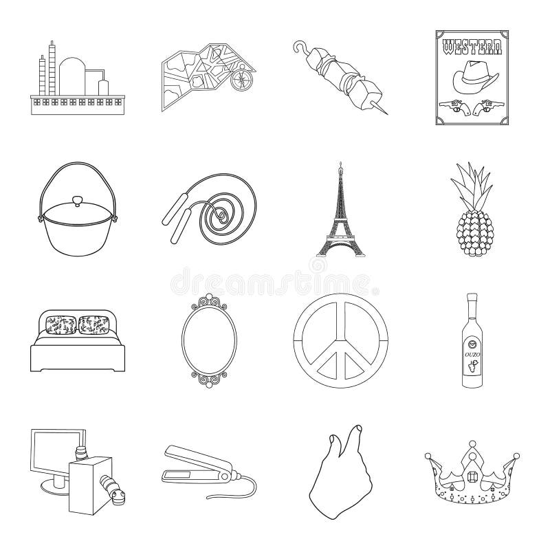 Hairdresser Set Icons in Outline Style. Big Collection of Hairdresser ... Hairdresser Set Icons in Outline Style. Big Collection of Hairdresser ...