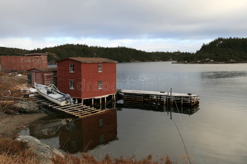 Fishing Stage stock photo. Image of winter, building - 12731220