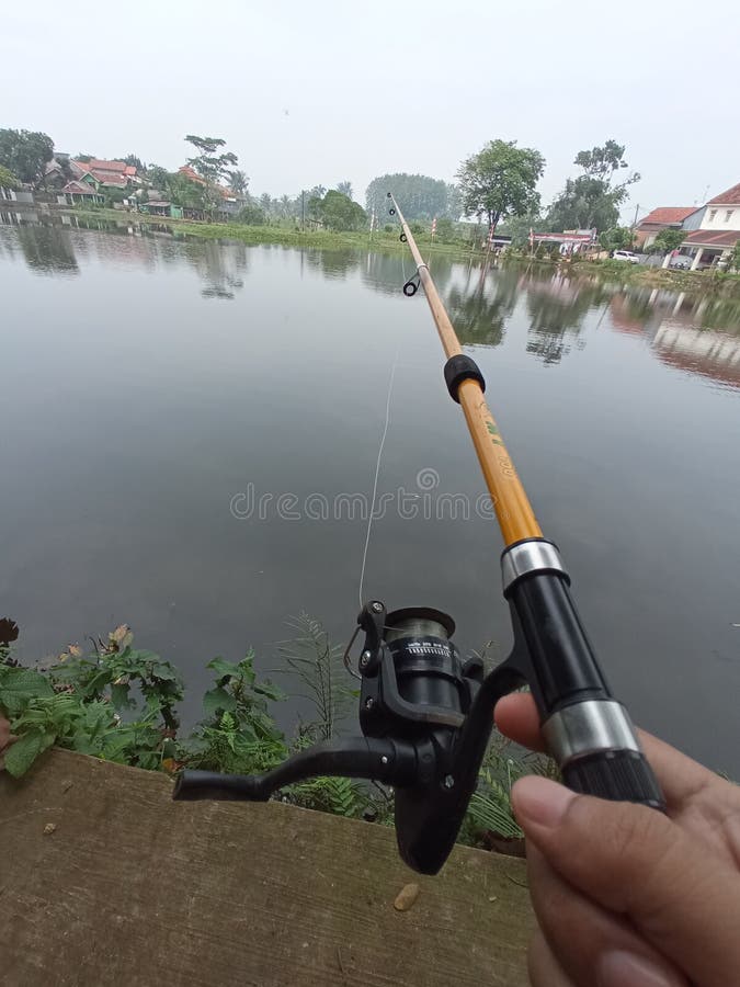 Fishing on strike stock photo. Image of strike, water - 226202492