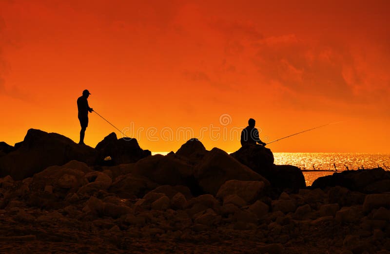 Father and son fishing stock photo. Image of water, gold - 566964
