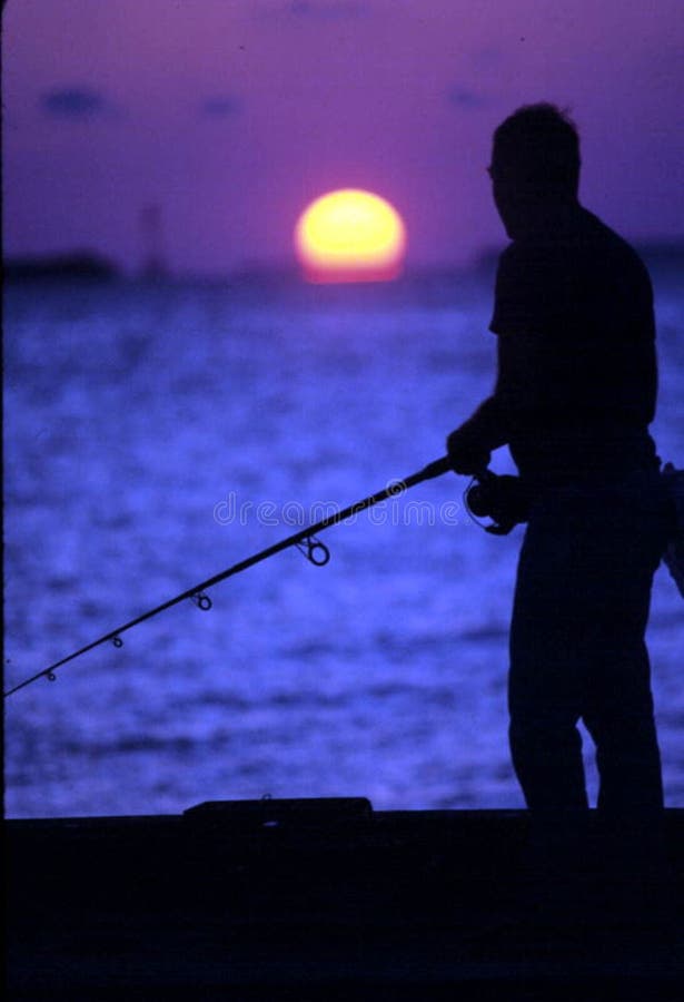 Fishing At Sunset: Key West, Florida Picture. Image: 221442474