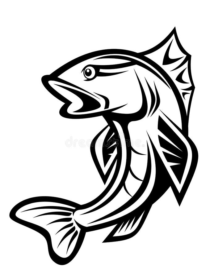 Fishing symbol stock vector. Illustration of carp, element - 14716765