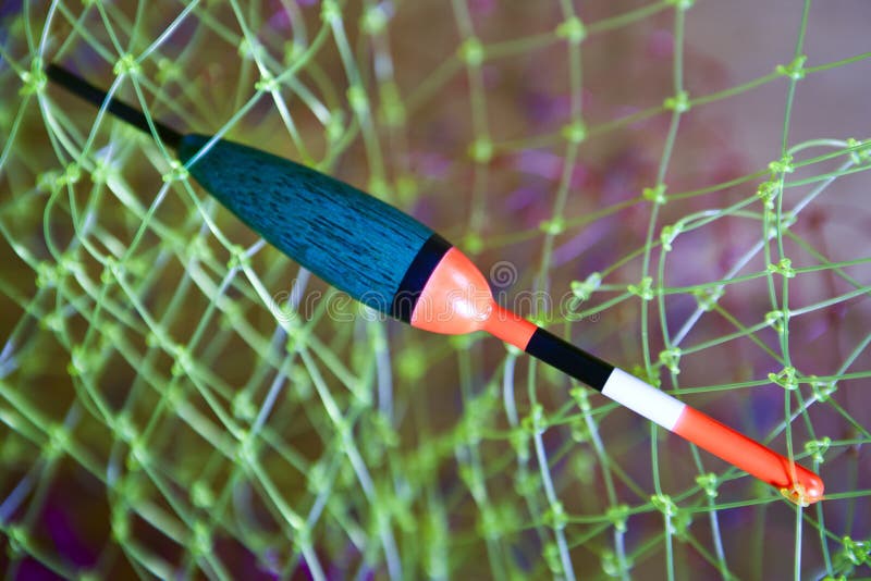 Fishing Tackle, Float Close Up in Sunny Day Stock Photo - Image of ...