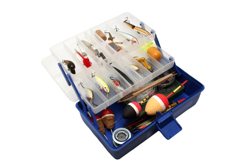 Fishing tool box stock photo. Image of tackle, bait, fish - 4534448