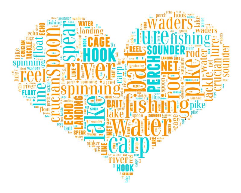 Fishing Tag Cloud - Vector Illustration Stock Vector - Illustration of ...