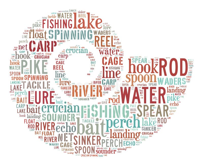 Fishing Tag Cloud - Vector Illustration Stock Vector - Illustration of ...