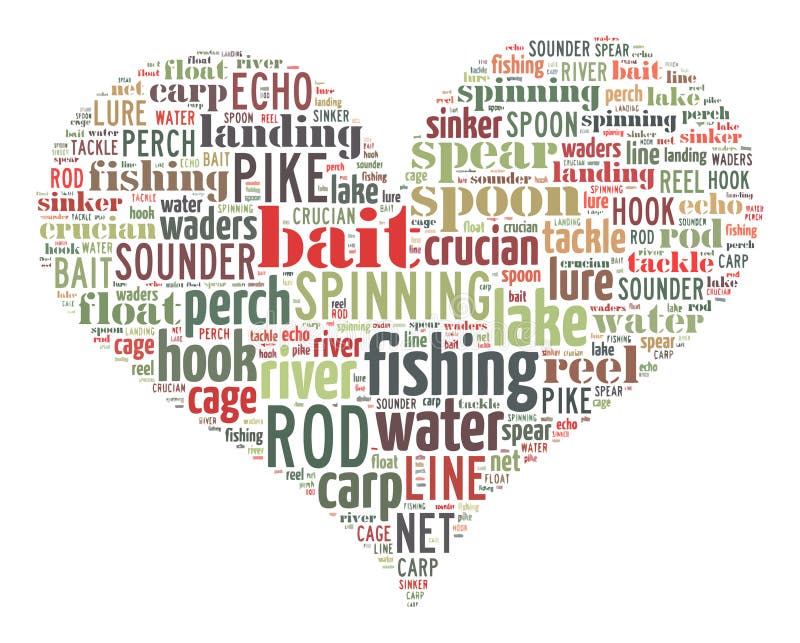 Fishing Tag Cloud - Vector Illustration Stock Vector - Illustration of ...