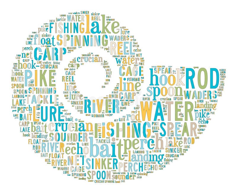 Fishing Tag Cloud - Vector Illustration Stock Vector - Illustration of ...