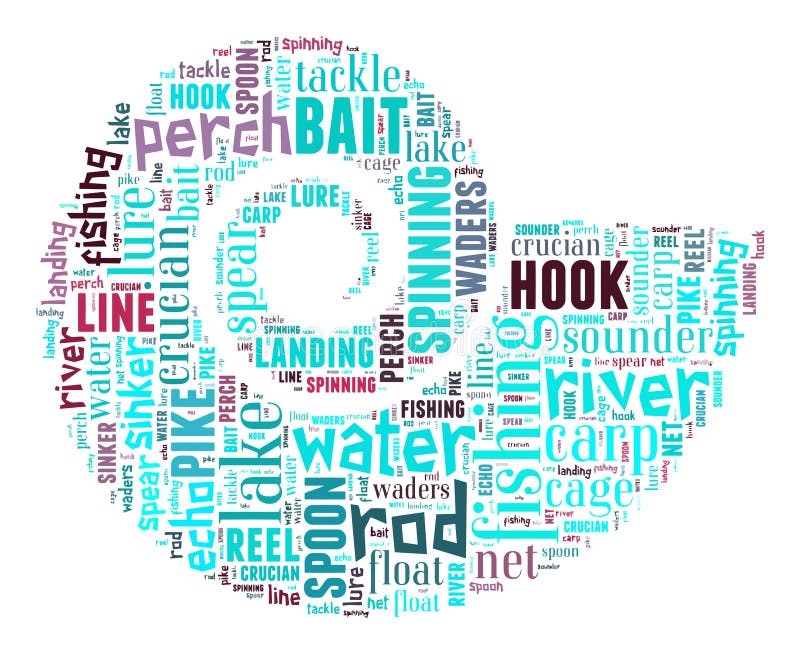 Fishing Tag Cloud - Vector Illustration Stock Vector - Illustration of ...