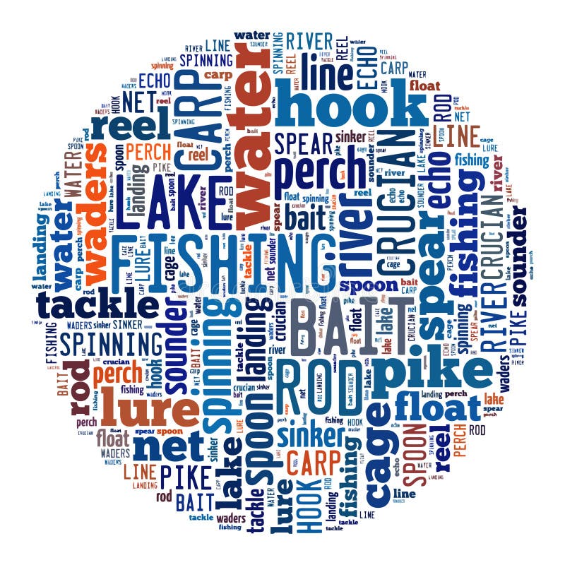 Fishing Tag Cloud - Vector Illustration Stock Vector - Illustration of ...