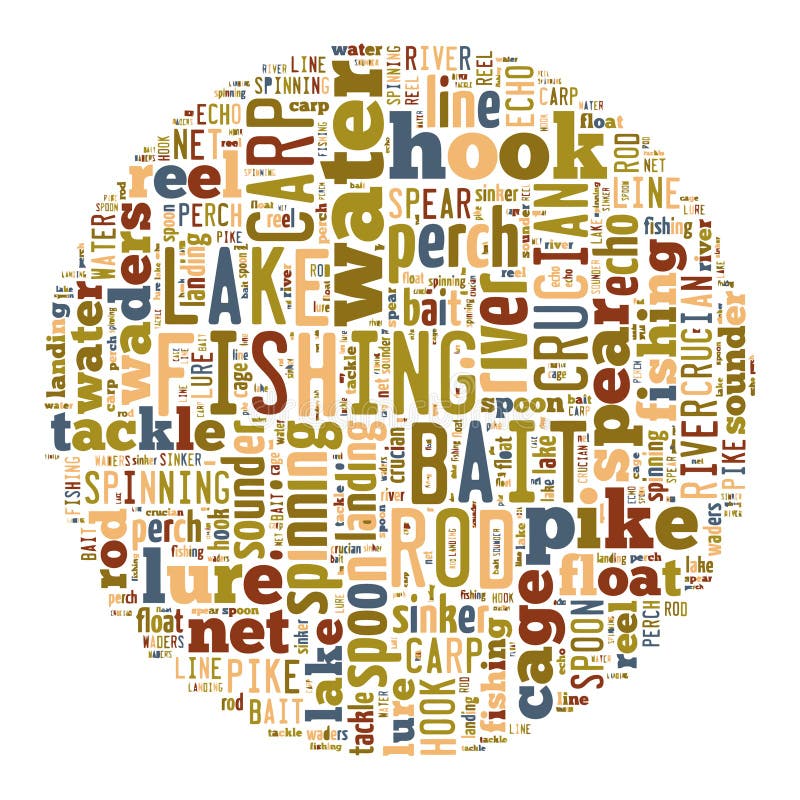 Fishing Tag Cloud - Vector Illustration Stock Vector - Illustration of fishing, symbol: 281261255