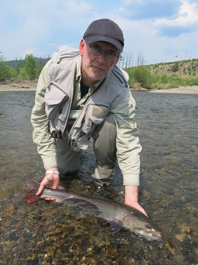 Taimen fly fishing stock photo. Image of predator, food - 7535404