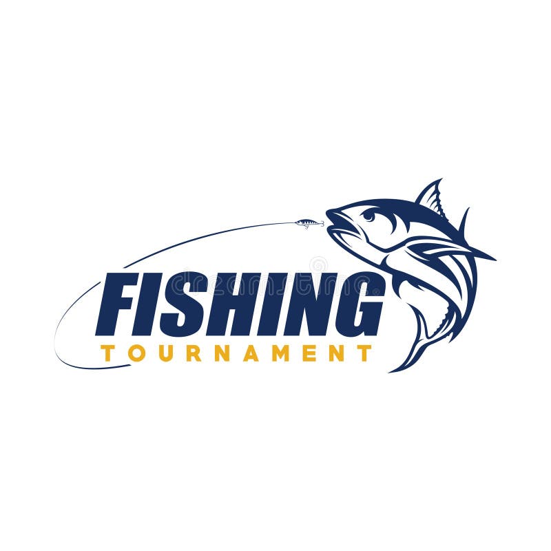 Fishing Tournament Logo Vector. Fish Jumping Illustration Logo Design ...