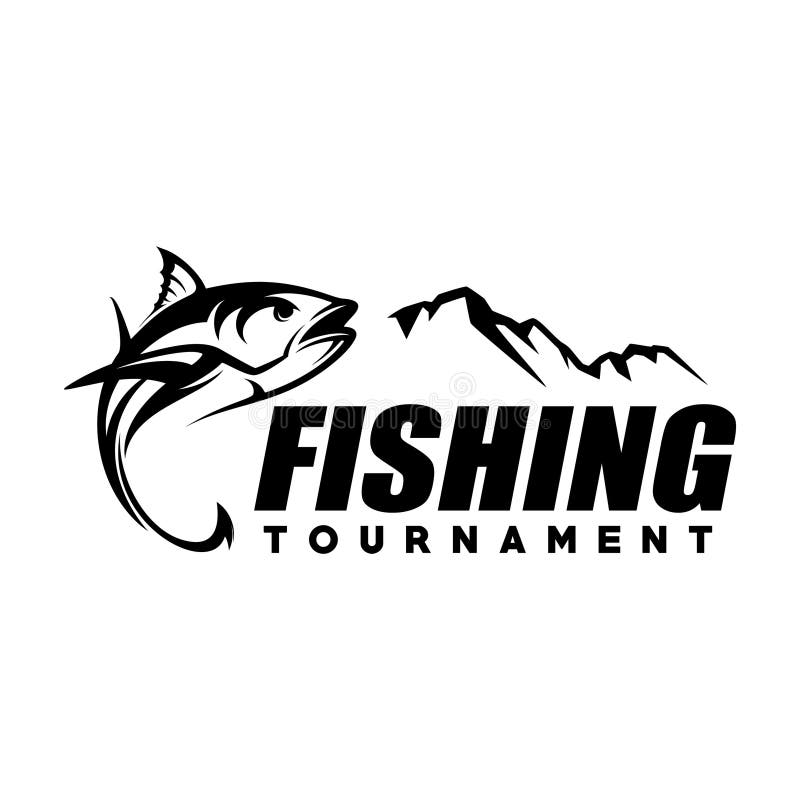 Fishing Tournament Logo Vector. Fish Jumping Illustration Logo Design ...