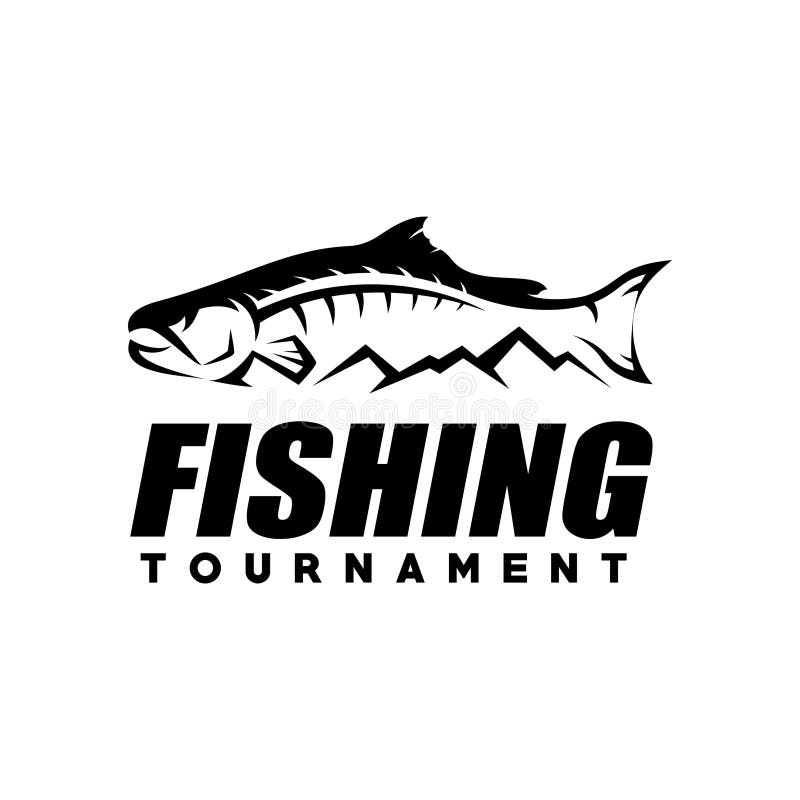 Fishing Tournament Logo Vector. Fish Jumping Illustration Logo Design ...