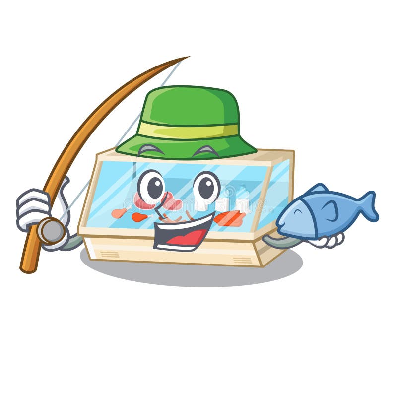 Fishing Trade Counter Isolated in the Character Stock Vector ...