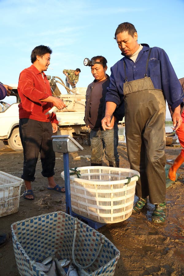 Chinese fishman fishing editorial stock photo. Image of china - 54743178