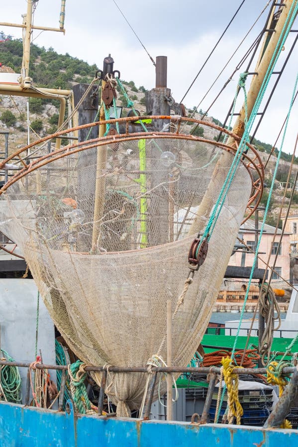 Fishing Trawl on Board an Old Fishing Vessel Editorial Photography ...